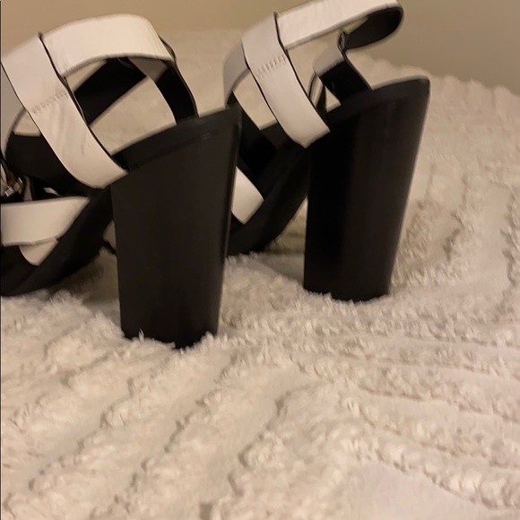 Topshop | Shoes | Topshop White Sandal Heels Size 4 | Poshmark